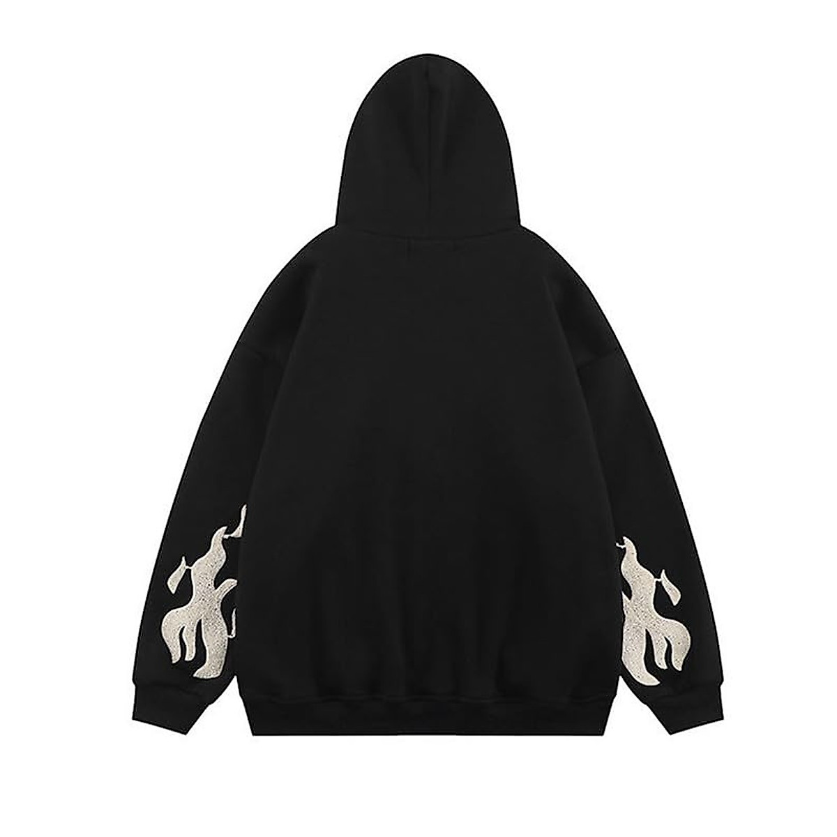 Gnoved Y2K Hoodie Thick Women Men Cross Aesthetic ZIp Up Sweatshirt Long Sleeve Jacket Fashion Streetwear Clothes.(Black1-L)