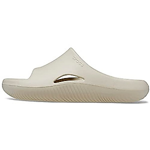 Crocs Unisex Mellow Slides Sandal, Bone, 8 US Men