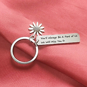 De&ai Coworker Retirement Keychain, Stainless Steel Keychain Gift for Colleague Leaving or Retiring, Unisex Keychain - Timeless Impression