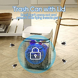 Smart Touchless Motion Sensor Trash Can | 3.7 Gallons Bathroom Trash Can with Lid | Automatic Trash Can for Kitchen | Plastic Garbage Bin for Home Living Room, RV and Office Bin