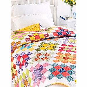 4" x 4" (10 x 10cm) 200 PCS 100% Precut Cotton Fabric Squares Fabric Bundles for Sewing Quilt Potholders DIY& Quilting Beginners