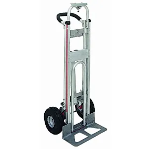 Magline TPAUA4 3 Position Hand Truck, U Loop Handle, Pneumatic Wheels, 500 lbs Load Capacity, 51" Height, 21" Width