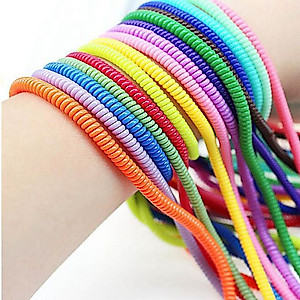 VizGiz 7 Pack Wired Earbuds Cable Protector Headphones Strain Relief Cable Boot Spiral Sleeve Protective Cover Cord Saver for Apple EarPods in-Ear Earbud Headphones 3.5mm Microphone Assembly Mic