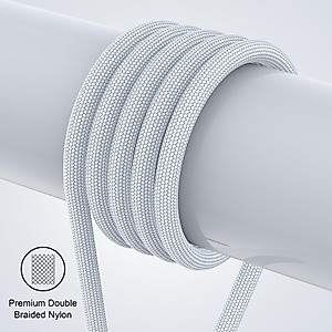 Magnetic Charging Cable 3A Fast Charging(3 Pack,3.3/6.6/6.6ft) 3 in 1 Magnetic Phone Charger with LED Light, Nylon Braided, for Lightning/USB-C/Micro-USB Device