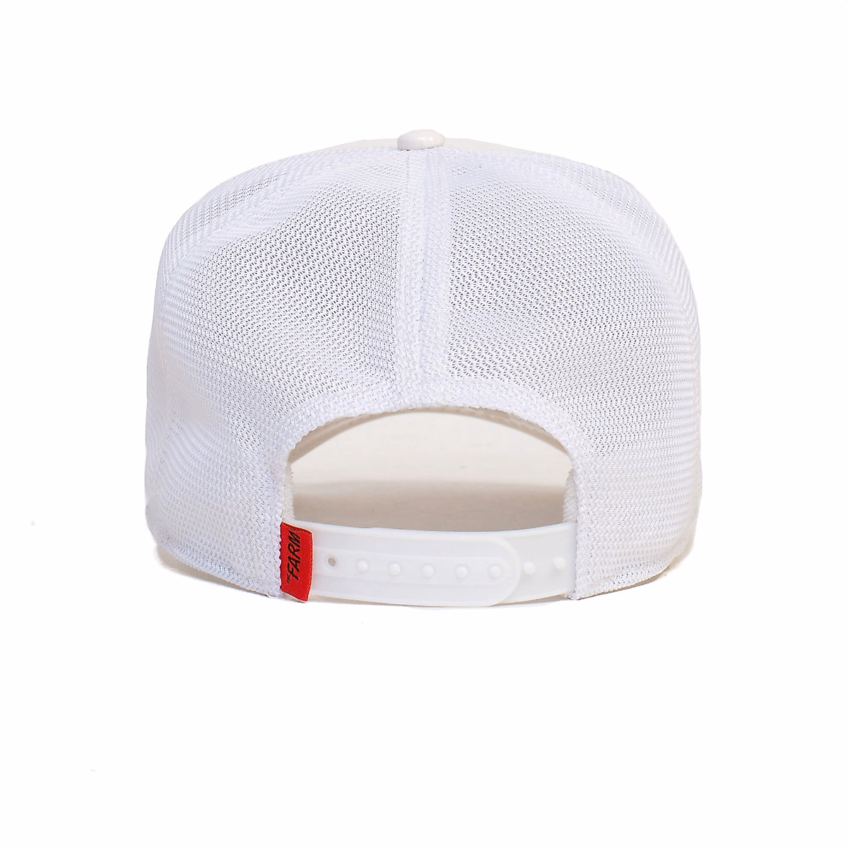 Goorin Bros. The Farm Unisex High Shine Faux Leather Adjustable Snapback Trucker Hat, Big White, One Size