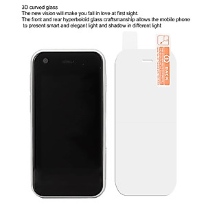 ASHATA Mini Mobile Phone, 3G Small Unlocked Smartphone, GPS, 1GB 8GB ROM, Quad Core, 2.5in Android Cellpohone Support App Download(Pearl White)