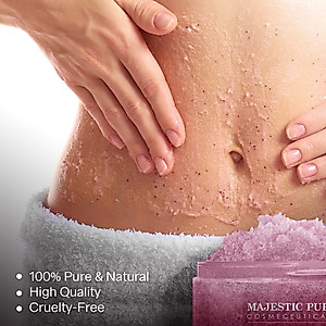 MAJESTIC PURE Blueberry Body Scrub, with Collagen, Stem Cell & Biotin - Exfoliating Body Scrub to Exfoliate, Smooth & Moisturize Skin - Deep Cleansing & Hydrating, Skin Care for Men and Women - 10 oz