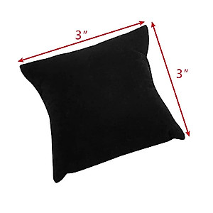 RJ Displays 3 piece Black Velvet Bracelet & Watch Pillow Jewelry Display