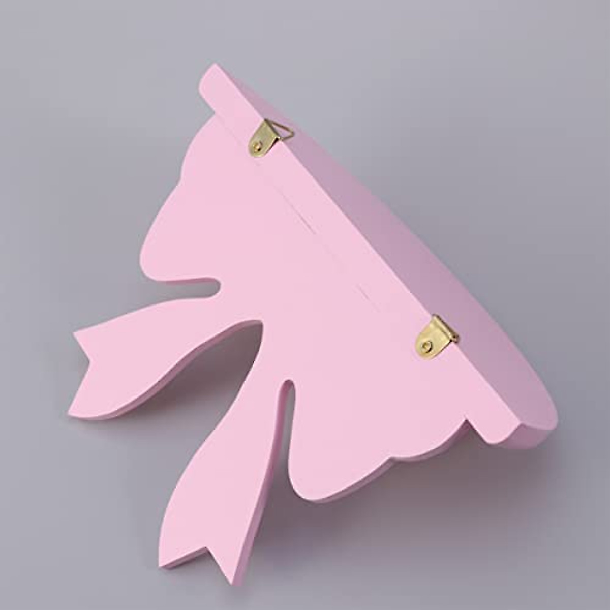 Ipetboom Decor Figurine for Shelves Rustic Wall () Wooden Nursery Kids Home Holder Flower Plant Rack Floating Style Bathroom, Nordic (Pink) Mounted Shaped: Bow Corner Kitchen& Frame