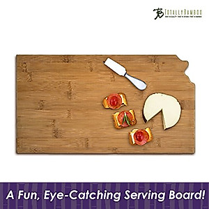 Totally Bamboo Kansas State Shaped Serving & Cutting Board, Natural Bamboo