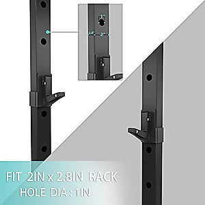 MAJOR LUTIE J-Hook, Power Cage Attachments Barbell Bar Holders for Squat Rack for PLM03, Set of 2