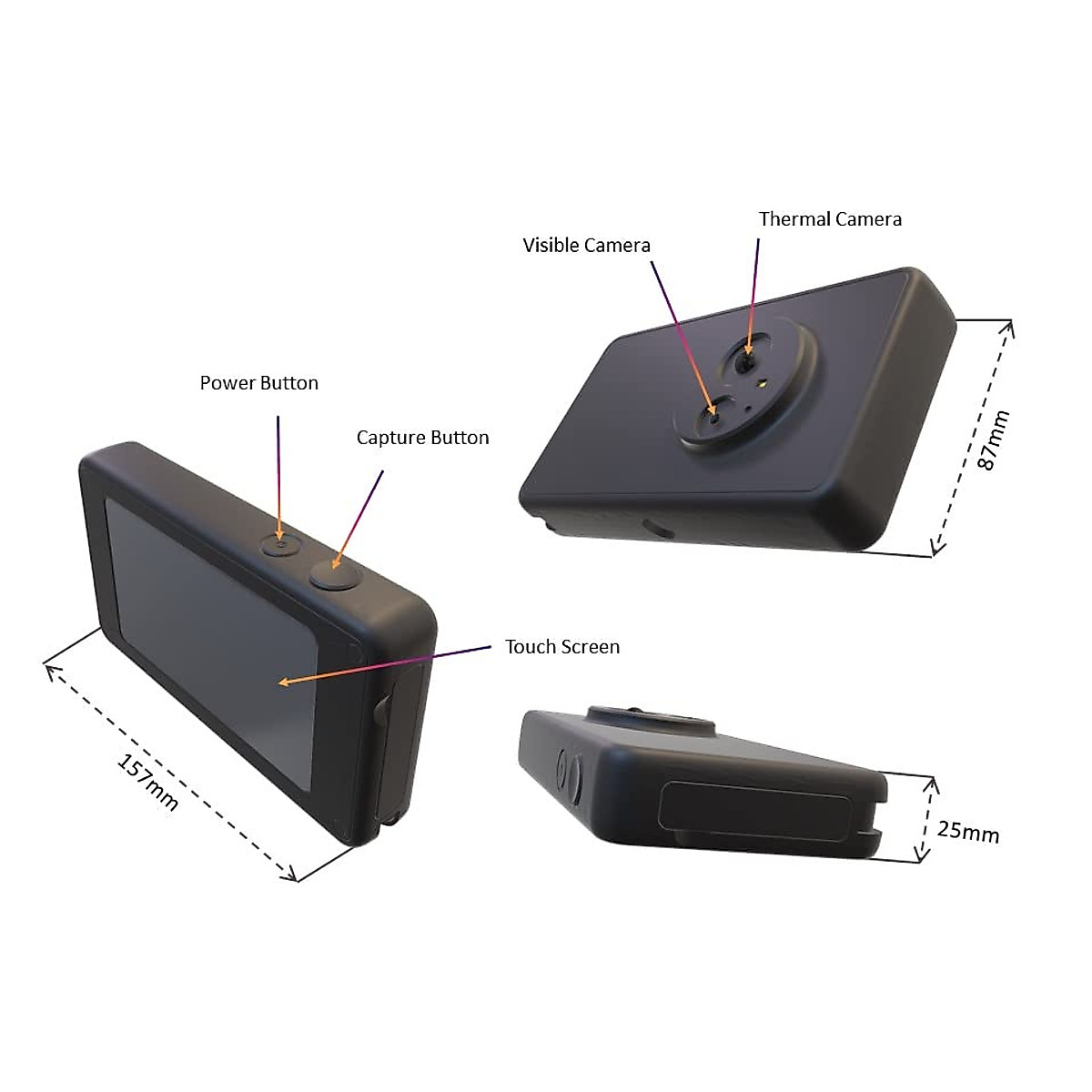 Thermal Expert TE-SQ1, i3system Thermal Imaging Camera, 384x288 IR Resolution, 5" Touch Screen, Designed and Manufactured in Korea, Excellent Performance for Measuring Abnormal temperatures