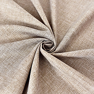 Fitable Nature Faux Linen Tablecloths Rectangle 60 x 84 Inch - 2 Pack Neutral Table Clothes for 4-6 Foot Tables, Wrinkle-Proof Faux Burlap Table Cover for Dining, Farmhouse, Outdoor Picnic, Camping