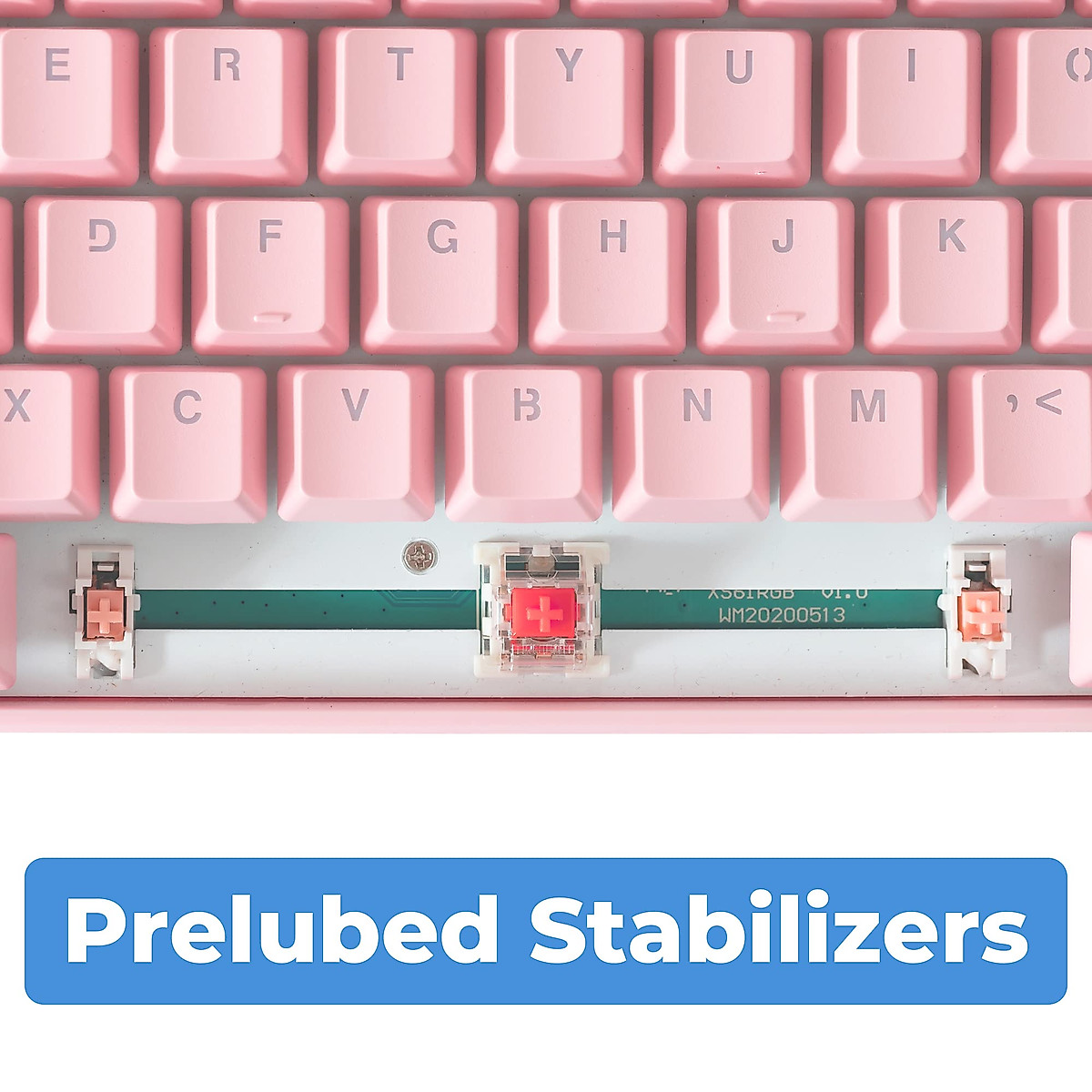 Koi Co (Koi61) Hot Swappable Keyboard - 60 Percent Hot Swap Keyboard - 5 pin Hotswap Keyboard- DIY Custom Keyboard - 60 Percent Keyboard - RGB Mechanical Keyboard - Keyboard PCB