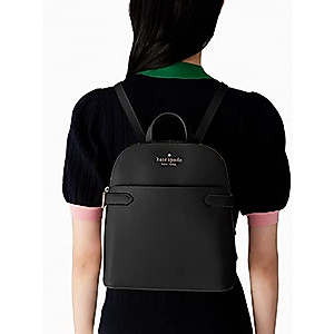 Kate Spade New York Saffiano Leather Dome Backpack (Black)