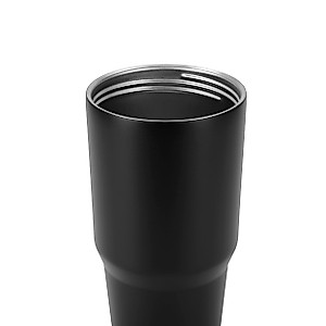 makerflo 30 oz Black Powder Coated Tumbler Pack of 1 with Upgrad Handle Option, Includes a Sliding Splash & Leak Proof Lid, Ideal for Craft, Personalization (Laser Engraving, UV DTF, Epoxy, Vinyl)