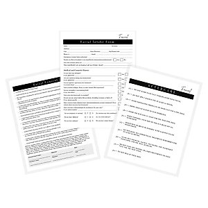 Facial Intake, Consent, and Aftercare Form | 75 Pack | 8.5 x 11" A1 Forms | Clients Signature | 25 Intake Forms, 25 Consent Forms, 25 Aftercare Forms | Minimalist Design