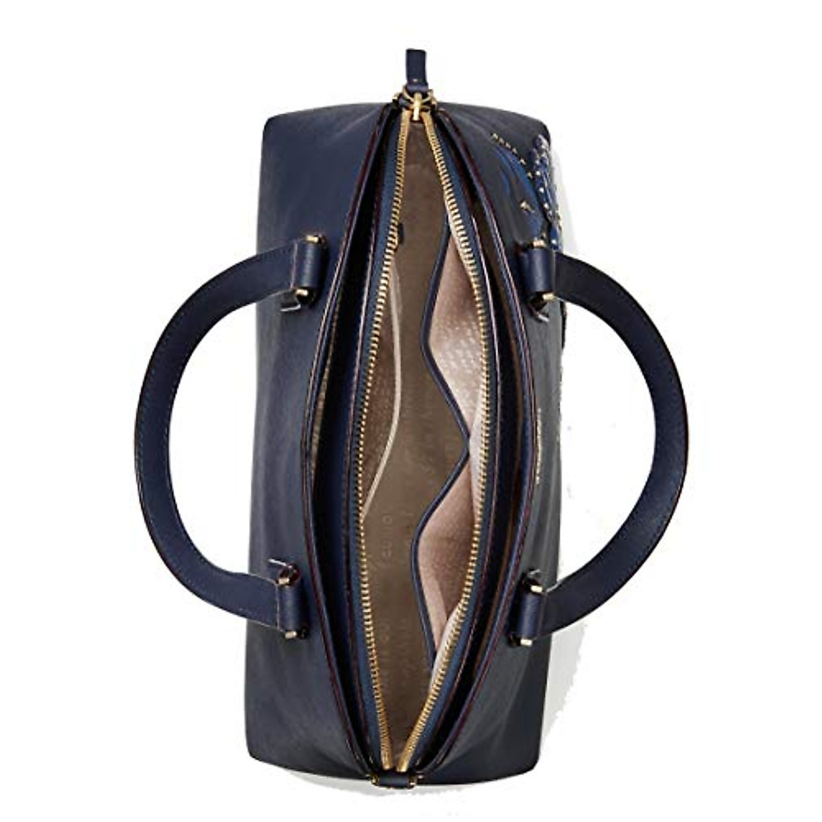 Kate Spade New York Cameron Street Hibiscus Lottie Leather Satchel Bag, Blazer Blue