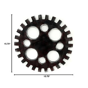 Homyl 40cm Antique Industrial Wooden Round Steampunk Gear Wall Hanging for Home Garden Coffee Shop Bar Pub Art Decor - 3#
