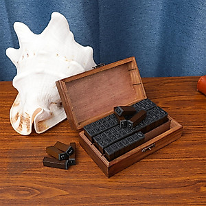 Alphabet Stamps Set, KMIKE 70pcs Letter/Number/Symbol Vintage DIY Craft Card Making Wood Rubber Stamp