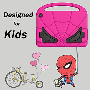 All-New Tablet Kids Case for 2021 Tablets 10in - Patamiyar Light Weight Shock Proof 10" Kids Friendly Case with Screen Protector Handle Stand Imcompatible with 10inch Samsung iPad Tablets -Rose