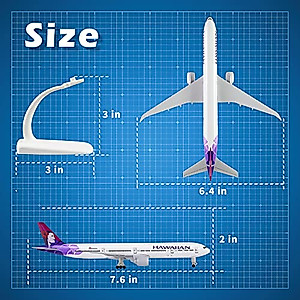 Lose Fun Park 1/300 Diecast Airplanes Model Hawaii Boeing 777 Model Plane for Collections & Gifts