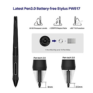HUION Kamvas 24 Plus 2.5K QHD Graphic Drawing Tablet with Screen, 140% sRGB Full-Laminated QD Drawing Monitor with Battery-Free Stylus 8192 Pen Pressure Tilt for PC, Mac, Android, 23.8inch Pen Display