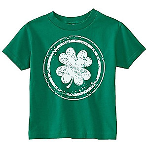 Custom Kingdom Baby Boys Girls Shamrock Four Leaf Clover St Patricks Day T-Shirt (6T, Green)