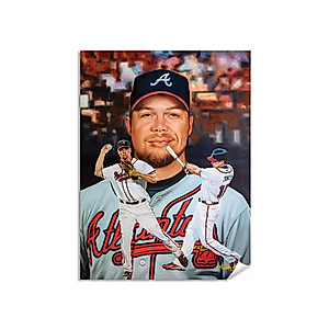 Atlanta Braves 3rd Base Chipper Jones MLB Baseball Player HOF Hall of Fame Art Print 1AM3 on 18x24 matte paper