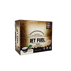 Independence Coffee Co. Jet Fuel Intense and Heavy Body, Dark Roast, Single Serve Coffee Indie Shot K Cup Pods, Compostable Plant-Based Coffee Pods, Keurig Brewer Compatible, 50 Count