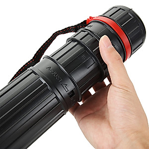 3 Pack Extendable Poster Tubes, Telescoping Art Tube, Water-Resistant Storage Tube for Documents Blueprints Artwork - Hard Plastic Black, 18 Inches to 27.5 inches with 2.75 Inch Opening