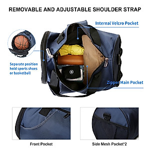 Large Sports Gym Bag for Men Women,Travel Duffel bag with Shoes Compartment,Overnight Tote Bag Workout Bags for Gym