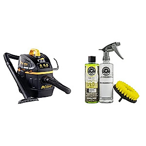 Vacmaster Professional - Professional Wet/Dry Vac, 5 Gallon, Black & Chemical Guys Easy-to-Use Drill Brush Carpet & Upholstery Fabric Cleaning Kit 16 oz