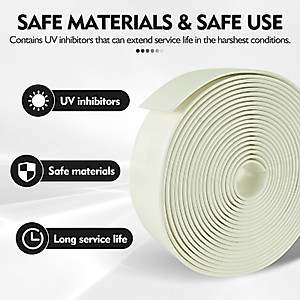 LukLoy 100ft Long Vinyl Straps for Patio Chairs Repair 2" Wide Patio Furniture Replacement Straps (White)