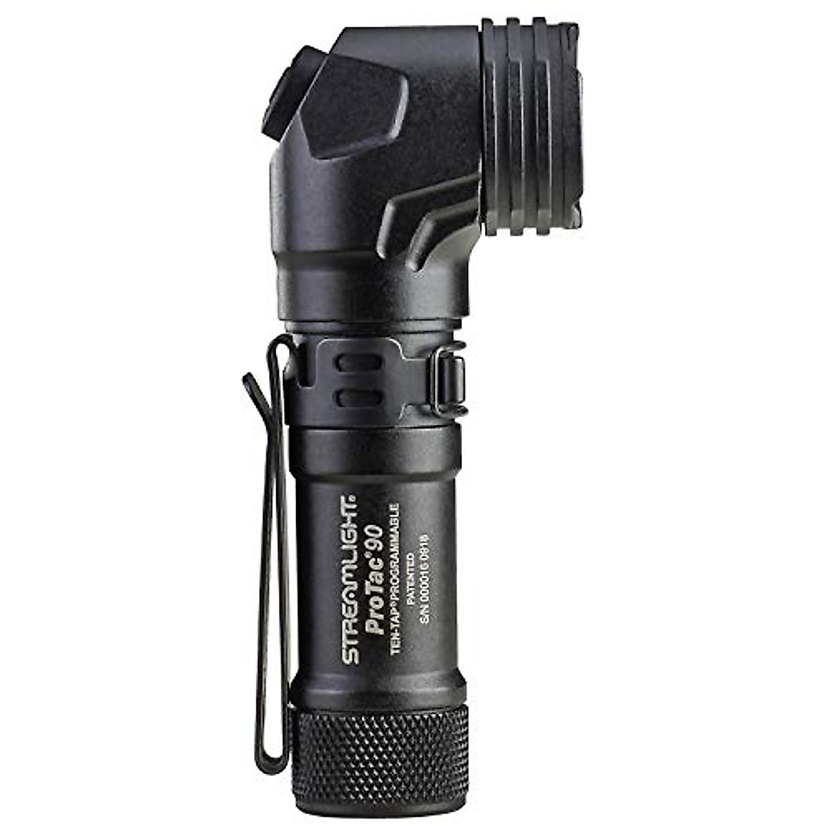 Streamlight 88087 ProTac 90 300-Lumen Multi-Fuel Right Angle Tactical Flashlight with one CR123A Lithium & one AA Alkaline Battery & Nylon Holster, Black, Clamshell Packaged