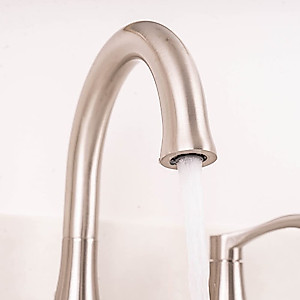 EZ-FLO Bathroom Faucet, Widespread Lavatory Sink Faucet with 2 Handles, Brushed Nickel, 10715