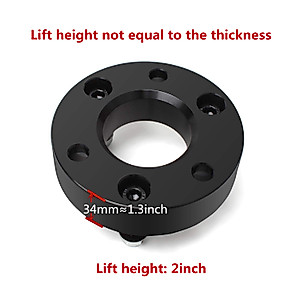 ZY WHEEL Front Leveling Lift Kit Strut Spacers Compatible for 2004-2023 Ford F150 2003-2017 Ford Expedition 2005-2008 Lincoln Mark LT (2'') 2WD 4WD