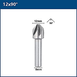 AHAFEI Steel Chamfering 60/90 Degrees Countersink Drill Bit Metal Chamfering Drill Hole 1Pcs (Color : 12X90D)