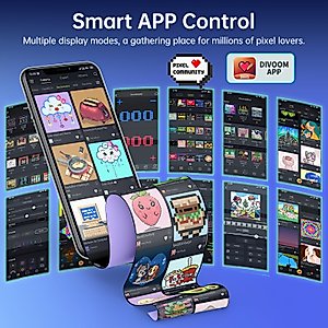 Divoom Times Gate - Cyberpunk Gaming Setup Digital Clock with Smart APP Control, WiFi Connect, RGB LED Display, Personalized Dashboard, Pixel Art for Gaming Room & Office Decor(Sliver)