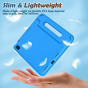 LTROP Kids Case for iPad 10th Generation 10.9-inch 2022 (A2696, A2757, A2777), Shockproof Convertible Handle Stand iPad Gen 10 Case with Built-in Screen Protector for Kids Toddler Boys Girls, Blue