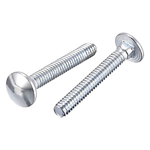 uxcell 1/4-20x2" Carriage Bolt Round Head Square Neck Q235 Carbon Steel 10pcs