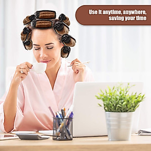 Syhood 60 Pieces Satin Foam Sponge Hair Rollers Soft Foam Hair Styling Curlers Flexible Hairdressing Curlers Black Perm Wave Rods(0.6 Inch)