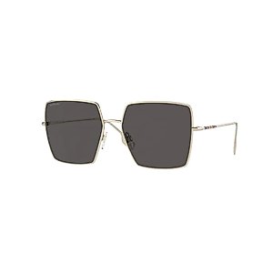 BURBERRY Daphne BE3133 110987 58MM Light Gold/Dark Grey Square Sunglasses for Women + BUNDLE With Designer iWear Eyewear Kit