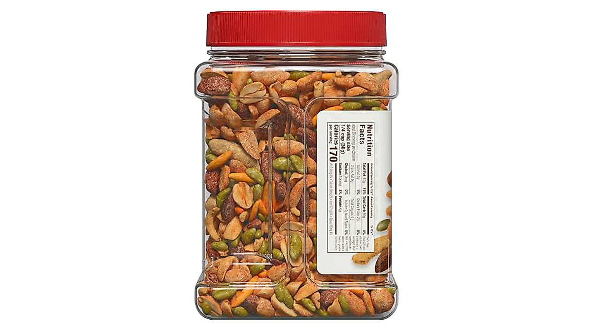 Fisher Tex Mex Trail Mix - Hot & Spicy Nut Mix in Reusable Canister