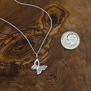 EFYTAL Condolence Gifts, 925 Sterling Silver Butterfly Necklace for Bereavement, Memorial Gifts, Loss of Father Gift, Loss of Husband Sympathy Gift