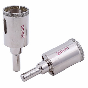 JINGLING 1 inch Diamond Hole Saw 25mm Tile Drill Bit Masonry Tools for Stone Pack of 2Pcs