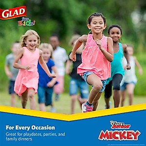 Glad for Kids Disney Mickey and Friends 9oz Snack Cups | Mickey Mouse Kids Cups for Everyday Use, 24 Ct