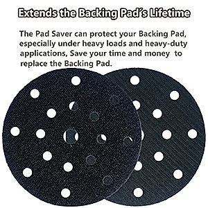 6 inch 17 Holes Pad Saver Premium Hook and Loop Interface Pad for Festool 496647, Extends the backing pad´s lifetime,Multi Hole Pad Protector