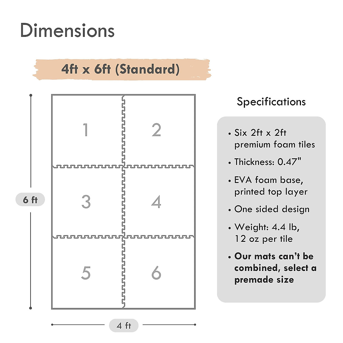 Lillefolk Baby Foam Play Mat - Baby Playmat | Tiles for Kids Interlocking Mat - Foam Baby Mat for Babies & Toddlers - Non Toxic Play Mat for Baby Tummy Time Mat 6x4ft Boho