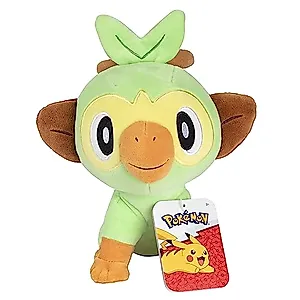 Pokemon 8" Grookey Plush Officially Licensed - Sword and Shield Starter Figure - Authentic Soft Stuffed Animal Toy - Valentine's Day & Easter Basket Stuffer Gift for Kids, Boys, Girls - 2+